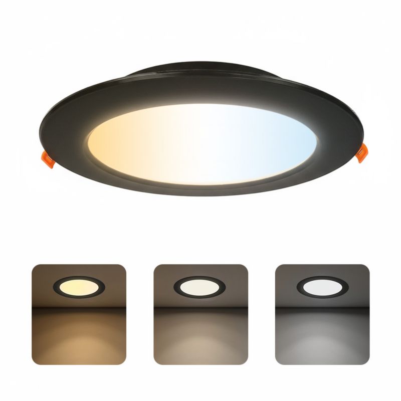 Oprawa podtynkowa HOROZ downlight LED, 18W, 1660lm, IP20, CCT, okrągła ...