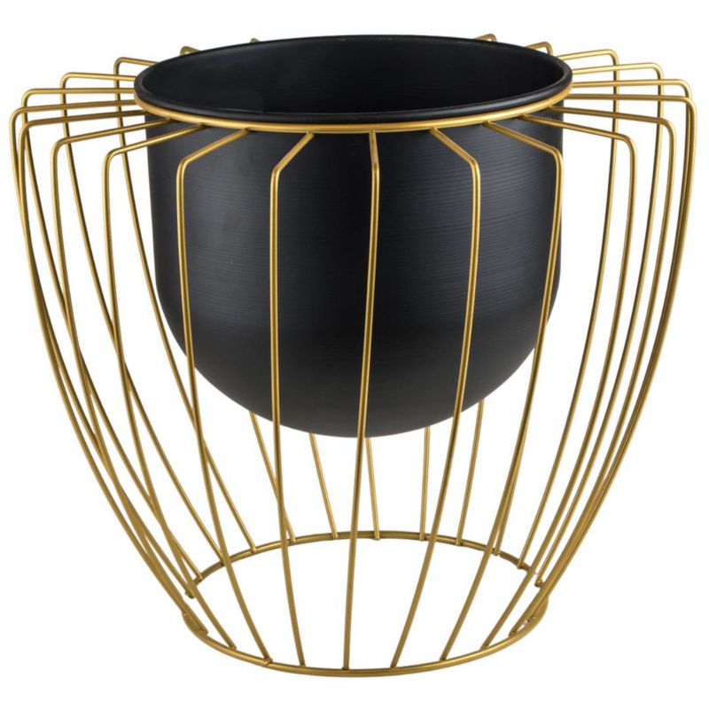 Osłonka doniczki Swen L Direct Home &Garden czarno-złota 22x30,5 cm 1 szt. | Majsterkowanie w ...