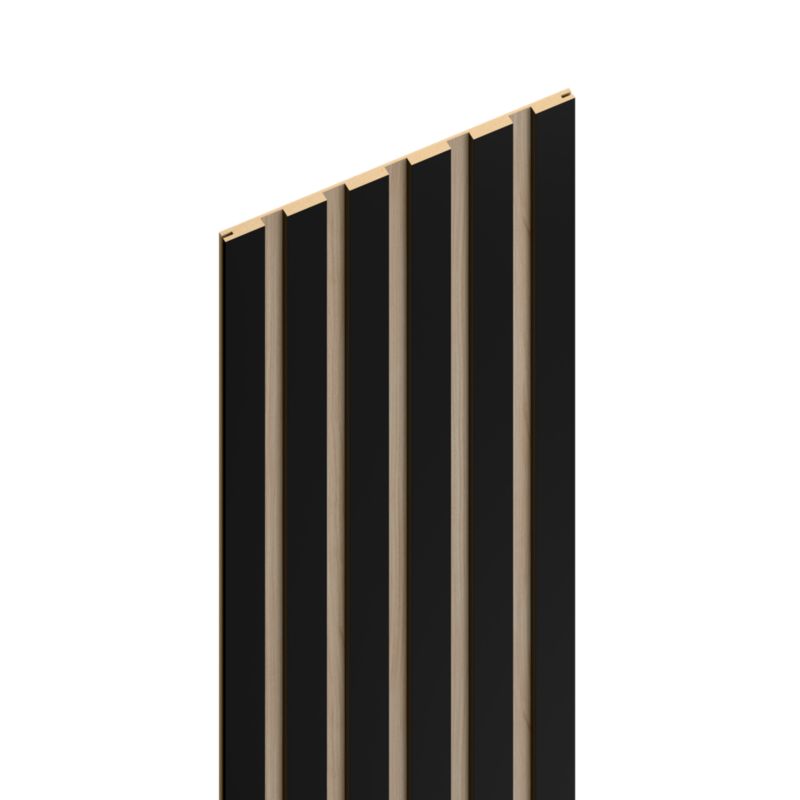 Panel lamelowy ścienny OK WALL HDF 265 x 30 cm czarny / dąb biszkopt