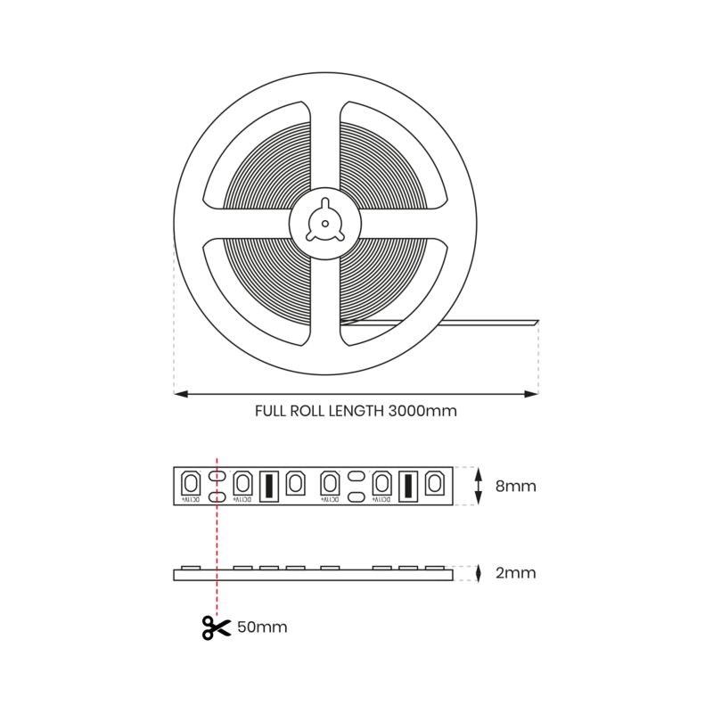 Pasek led E-light SMD IP 65 4000 K 3 m