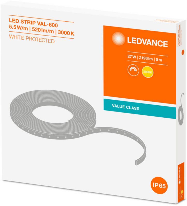 Pasek LED Ledvance 600 27 W 3000 K IP65 5m | Majsterkowanie w Castoramie