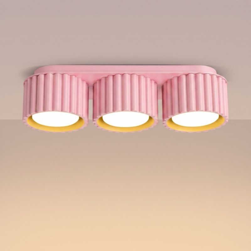 Plafon AURA 3 różowy Gx53 Sollux Lighting 1 szt.