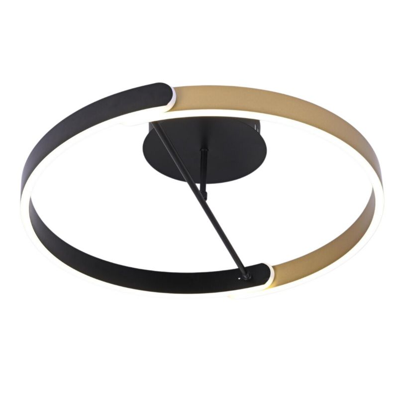 Plafon sufitowy lampa IdeaLED Ontario czarno-złoty LED 36W 4000K 3500lm IP20 wym: 15 x 60 x 60 ...