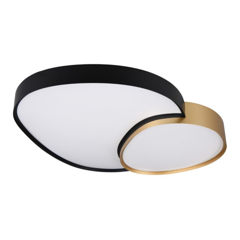 Plafon sufitowy lampa Trio Rise czarno-złoty-biały LED 51W 2700K-6500K 5100lm IP20 wym: 11 x 77 ...