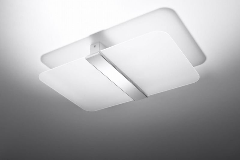 Plafon sufitowy nowoczesny Sollux Lighting Azalia srebrno-biały 2 x G9 ...
