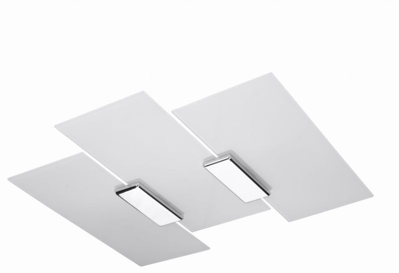 Plafon sufitowy Sollux Lighting Fabiano srebrno-biały 3 x E27 x IP20 wym: 7 x 42 x 40 cm - 1 szt.