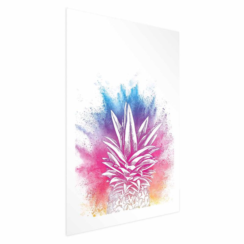 Plakat Artgeist Kolorowy ananas 29,7x42 cm bez ramy 1 szt