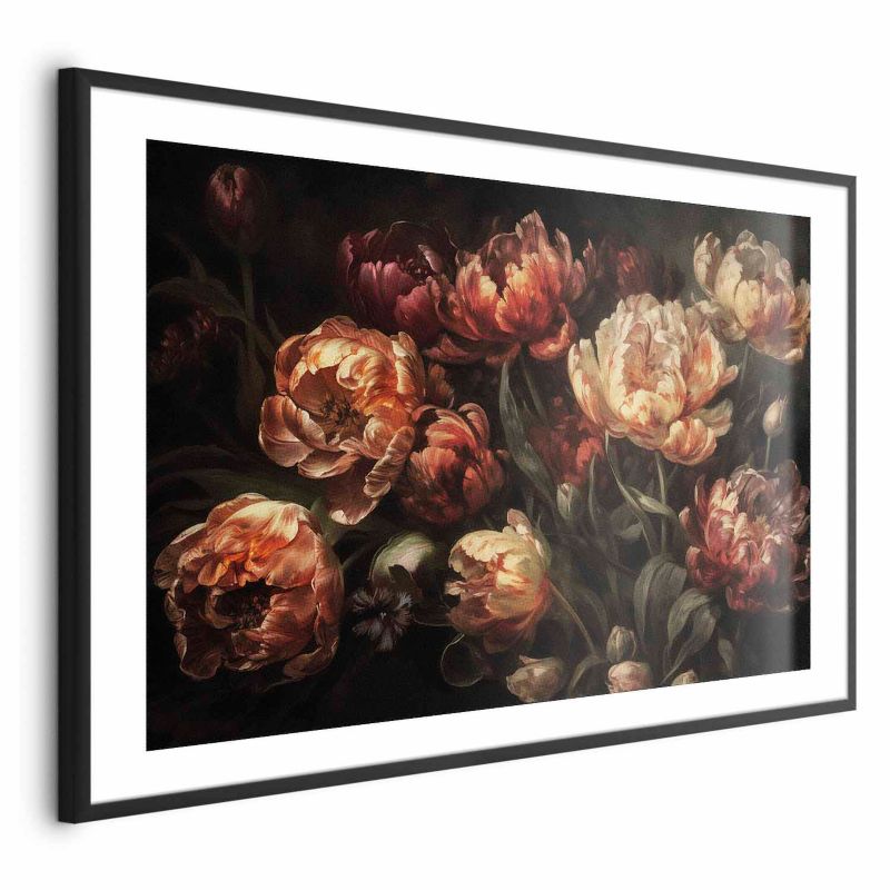 Plakat Artgeist Kwitnące tulipany 90x60 cm z ramą czarną 1 szt | Majsterkowanie w Castoramie