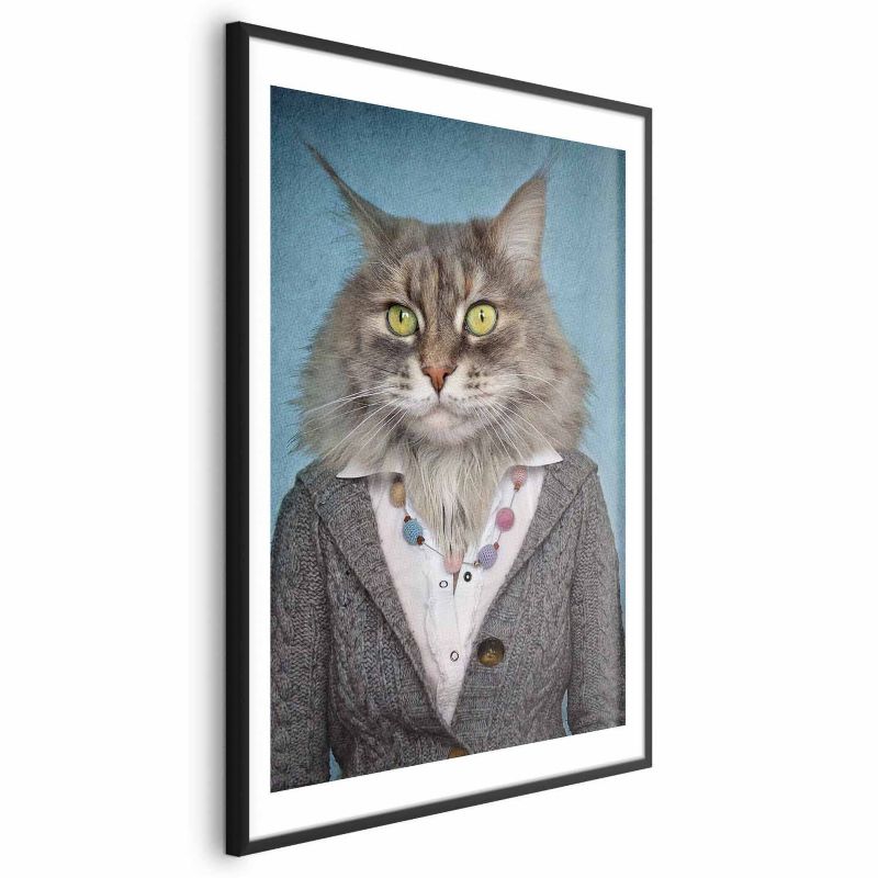 Plakat Artgeist Pani kot 29,7x42 cm z ramą czarną 1 szt
