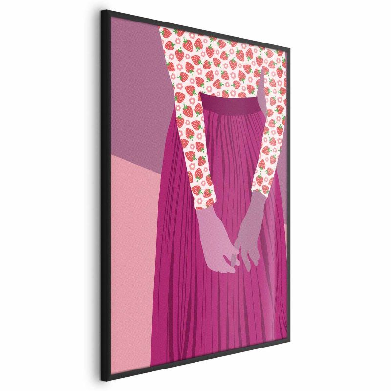 Plakat Artgeist Truskawkowa pani 29,7x42 cm z ramą czarną 1 szt