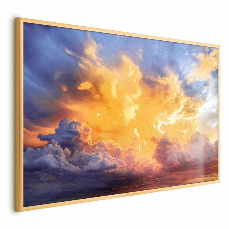 Plakat Artgeist Zachód słońca 42x29,7 cm z ramą złotą 1 szt ...