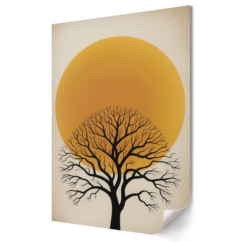 Plakat canvas Wallfluent Format A1 Drzewo i słońce Artysta Dominika ...