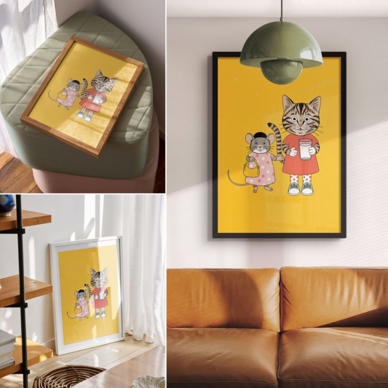 Plakat Do Salonu ArtPrintCave 21x29,7 cm Rysunek zwierząt Sziszu 1 szt.
