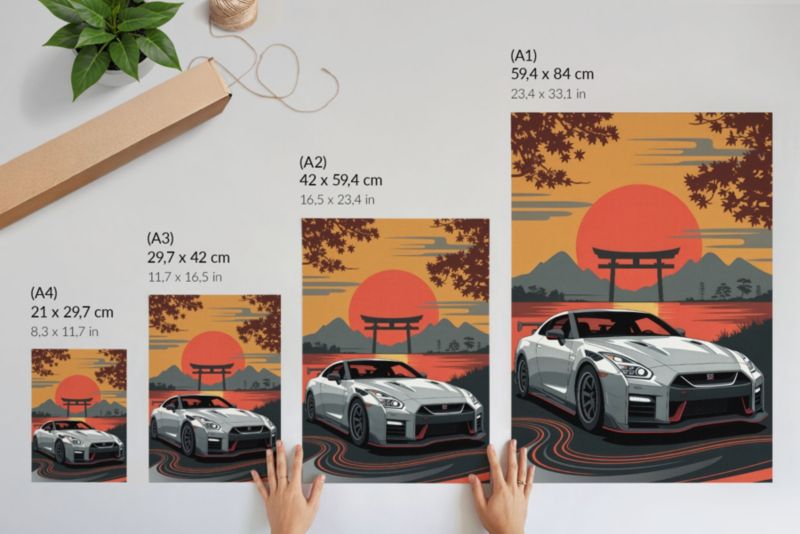 Plakat Do Salonu ArtPrintCave 59,5x84 cm Samochód Japonia North Form 1 szt.