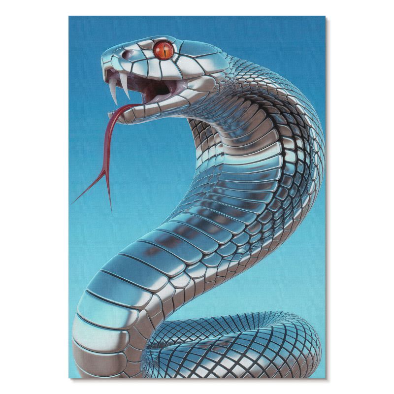 Plakat na Ścianę Tulup 21x29,7 cm (A4) Metaliczny wąż Do salonu, biura ...