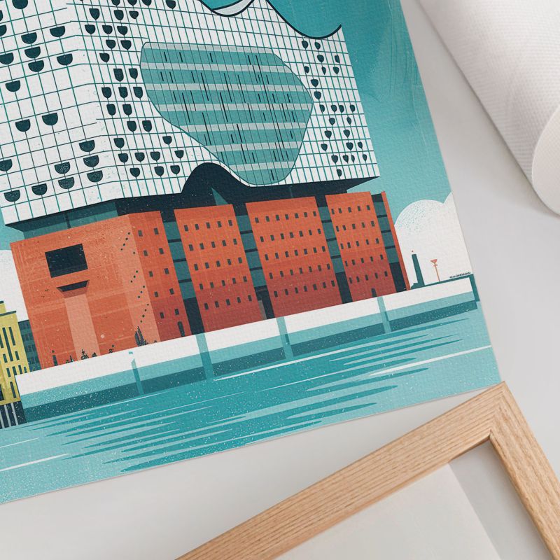 Plakat na ścianę Wallfluent Format A4 Hamburg ilustracja Formacja ...