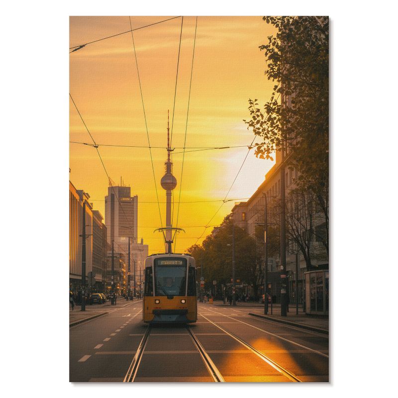 Plakat na Płótnie Tulup 42x59,4 cm (A2) Miejski tramwaj Do biura ...