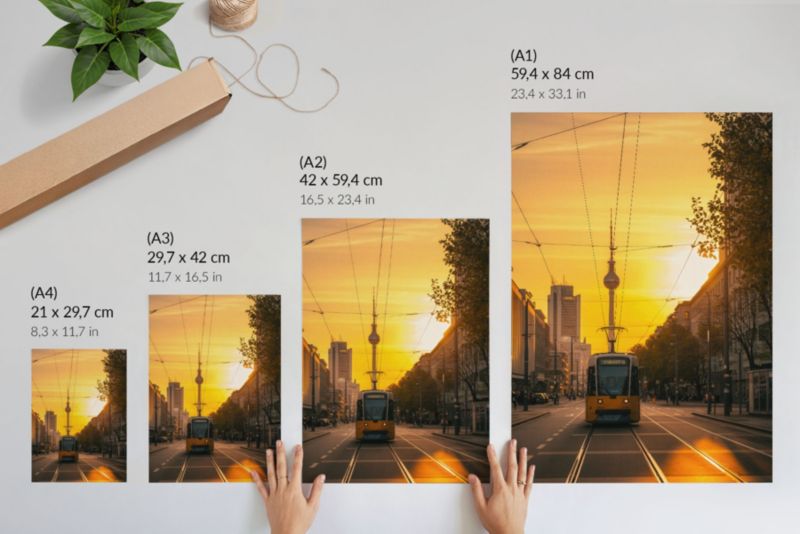 Plakat na Płótnie Tulup 42x59,4 cm (A2) Miejski tramwaj Do biura ...