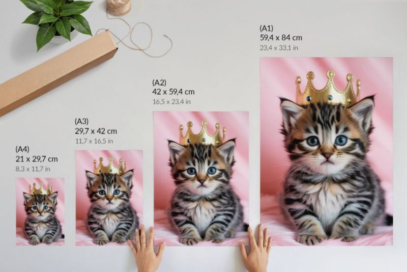 Plakat Wallfluent Format A1 Kot w koronie Formacja Artystyczna Monako 1 ...
