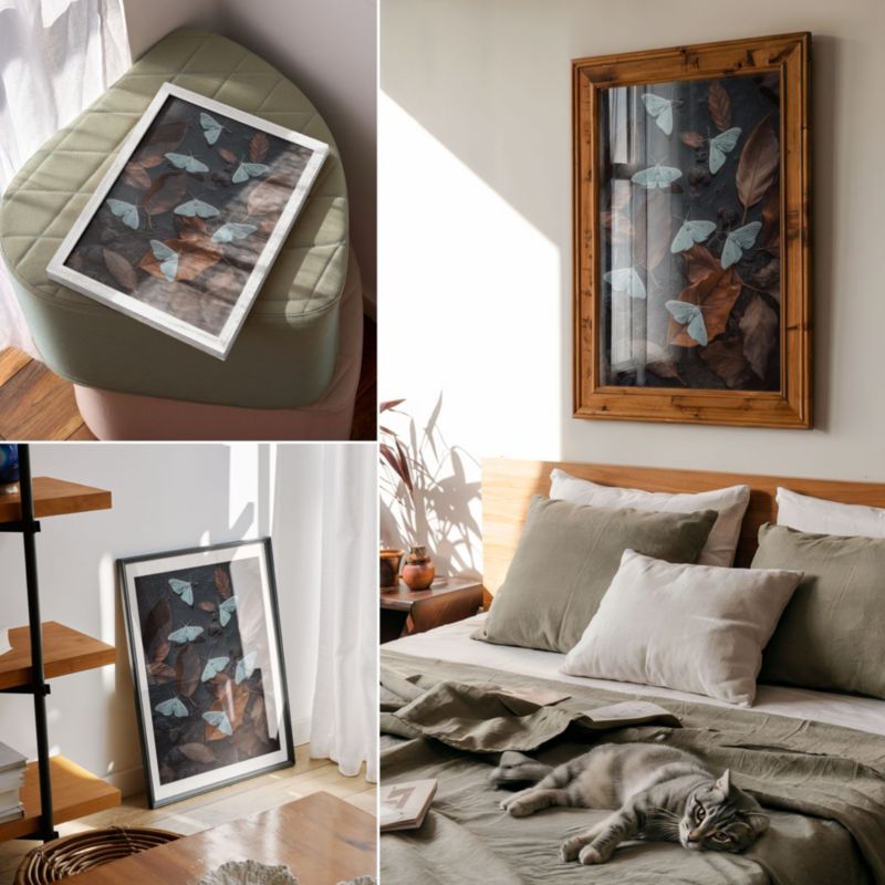 Plakat Wallfluent Format A2 Białe ćmy Formacja Artystyczna Baobab 1 szt.