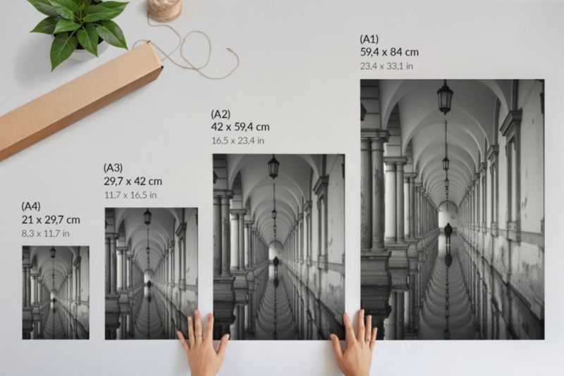 Plakat Wallfluent Format A4 Architektoniczna symetria Kolektyw Visual ...