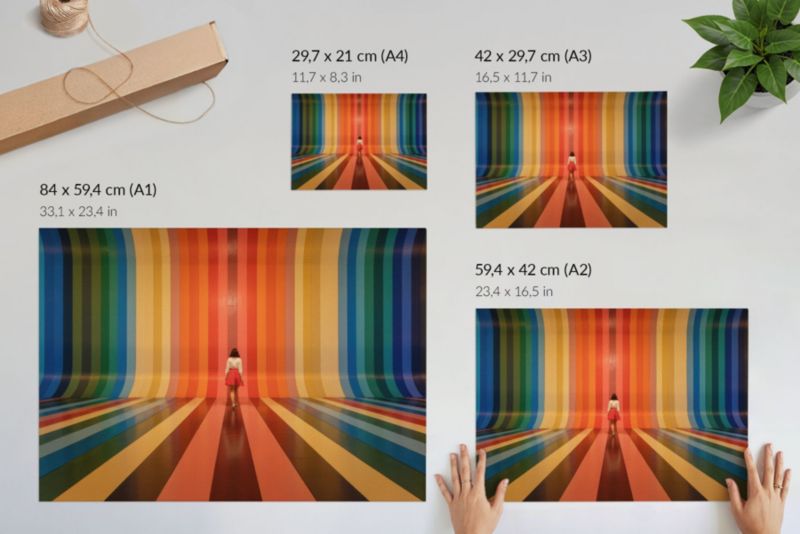 Plakat Wallfluent Format A4 Tęczowe pasy Kolektyw Soft Structure 1 szt.