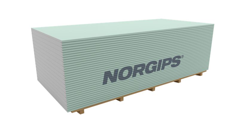 Płyta gipsowo-kartonowa impregnowana 1200 x 2600 x 12,5 mm GKBI typ H2 Norgips | Majsterkowanie ...