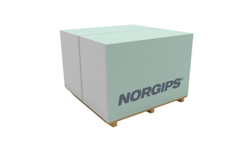 Płyta gipsowo-kartonowa impregnowana 1200 x 600 x 12,5 mm GKBI typ H2 Norgips | Majsterkowanie w ...