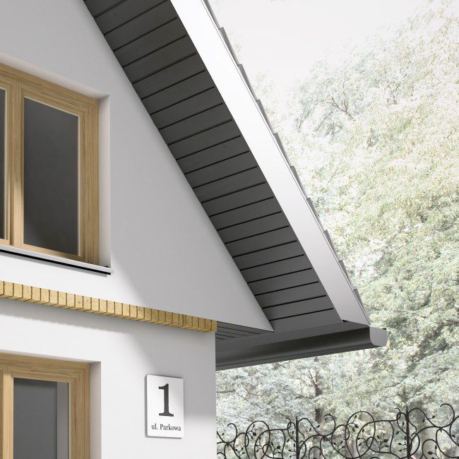 Podbitka dachowa PVC Cezar Grafit 100 x 2600 mm 2,6 m2 | Majsterkowanie ...