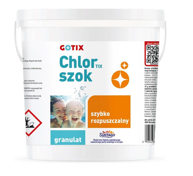 Preparat do basenów Gotix Granulat Chlortix Szok 3 kg 1 szt.