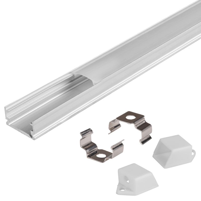 Profil LED XUDO Slim 2m anodowany z kloszem mlecznym 1 szt.