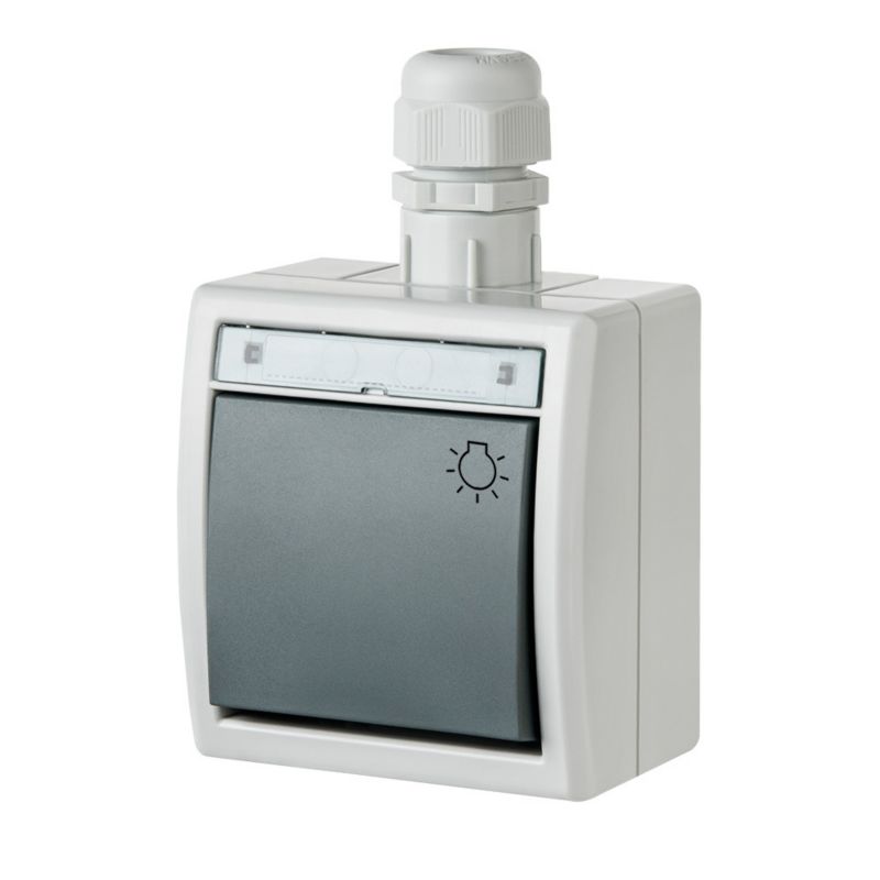 Przycisk ELEKTRO-PLAST światło natynkowy hermetyczny szary IP65 AQUANT ...