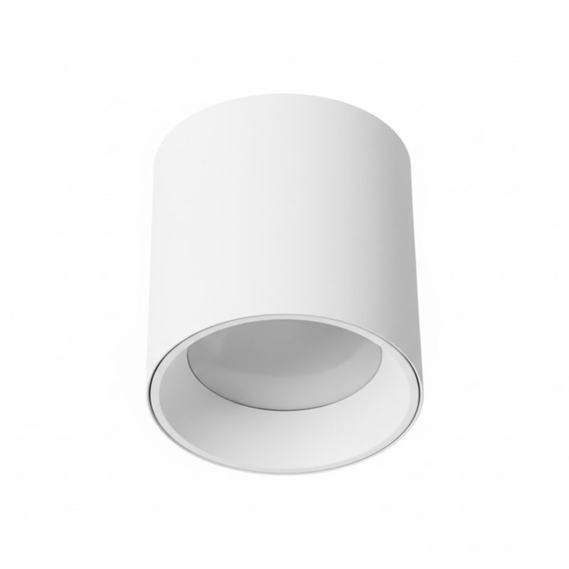 Punktowa oprawa natynkowa HOROZ tuba fi 103mm, IP20, okrągła, biała ...