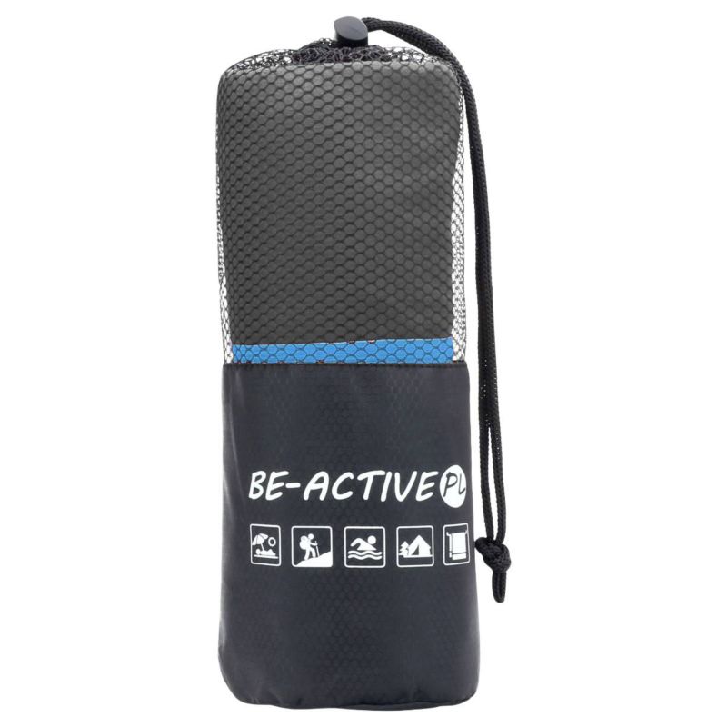 Ręcznik Be-active.pl szybkoschnący sportowy z mikrofibry 130x80 szaro-niebieski 1szt ...