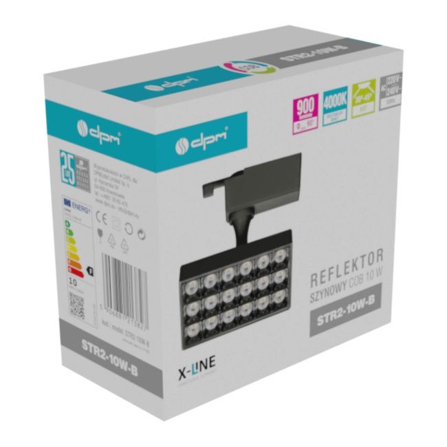 Reflektor szynowy LED DPM X-Line liniowy spot 10 W czarny ...