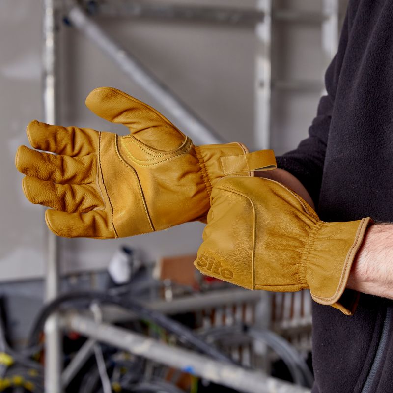 Rękawice skórzane Site SWG500 brązowe XL