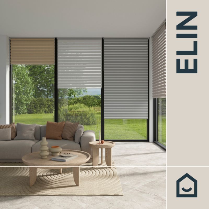 Roleta dzień/noc GoodHome Elin 107,3 x 160 cm perłowoszara