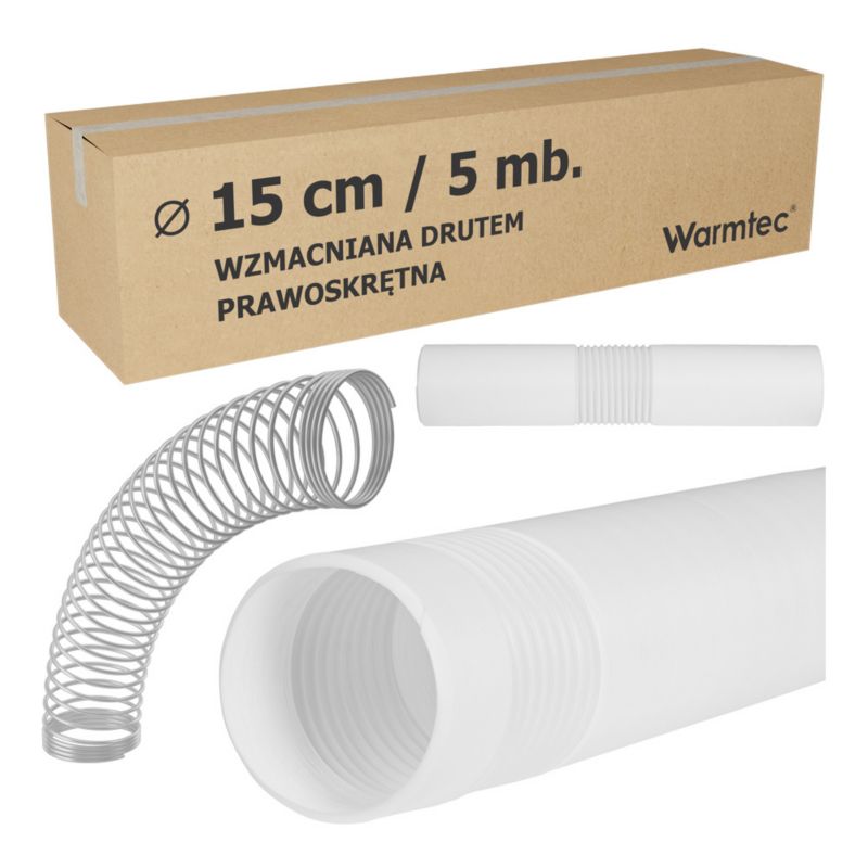 Rura do klimatyzatora przenośnego Warmtec wzmocniona harmonijkowa ...