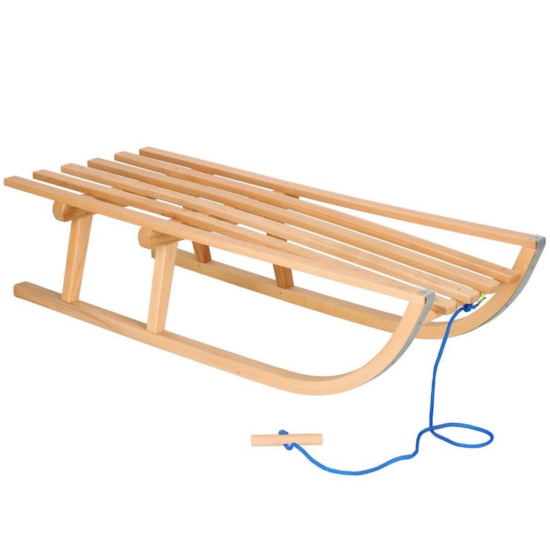 Sanki dla dzieci drewniane Springos 90 cm lakierowane, klasyczne 1 szt ...