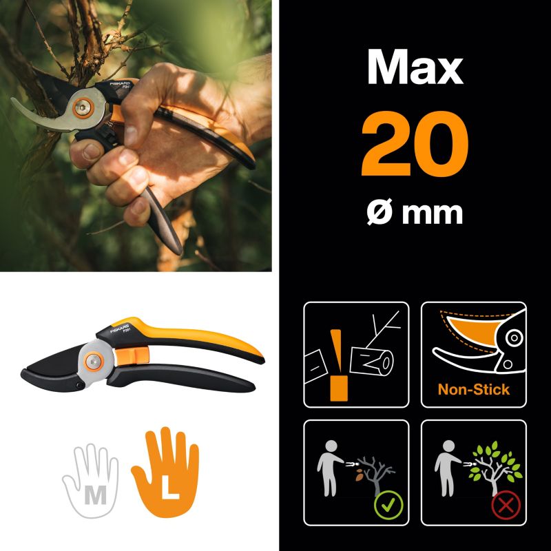 Sekator kowadełkowy Fiskars Solid P361