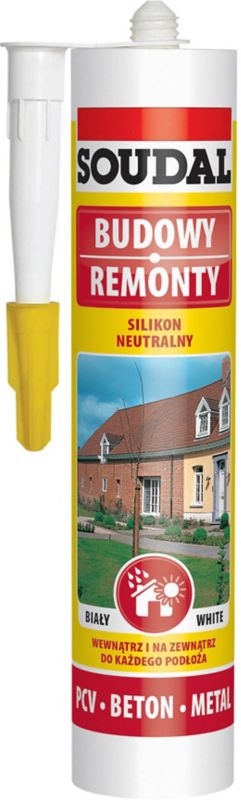 Silikon neutralny Soudal biały 280 ml | Majsterkowanie w Castoramie