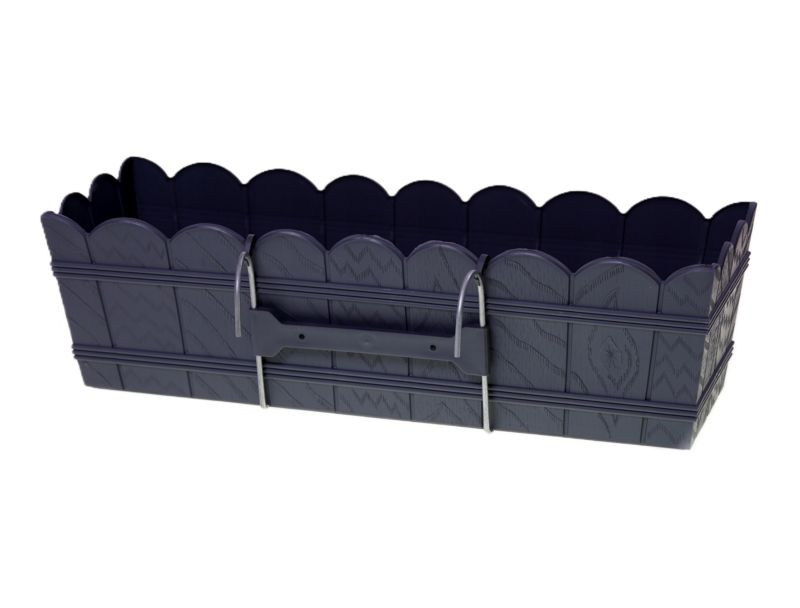 Skrzynka balkonowa Form Plastic Elba z uchwytami antracyt 55 cm 1szt