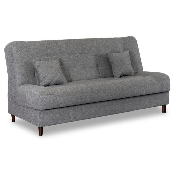 Sofa Nepal Mebel Elite Rozkładana z Funkcją Spania i Pojemnikiem Szara ...