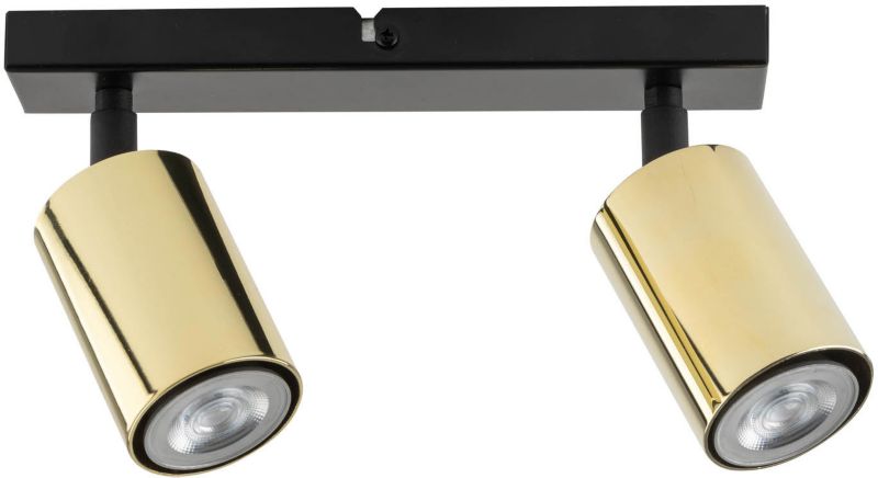 Spot Sigma 2 x GU10 czarny / złoty | Majsterkowanie w Castoramie