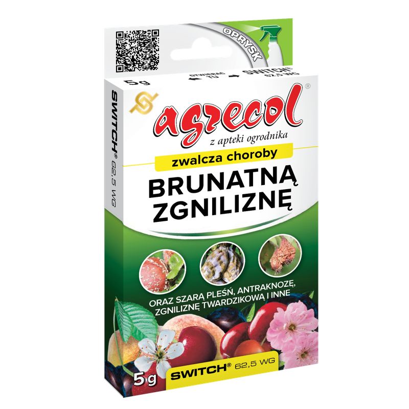 Środek grzybobójczy Agrecol Switch 62,5 WG 5 g zwalcza brunatną zgniliznę