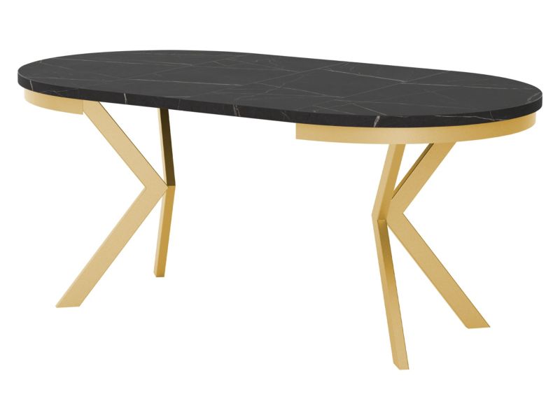 Stół rozkładany MIRJAN 24 Edder 90 czarny/marmur bianco 1 szt.