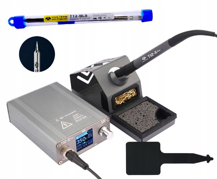 Stacja lutownicza OSS TEAM T12-X Plus 75W + grot T12-BLS 1 kpl ...