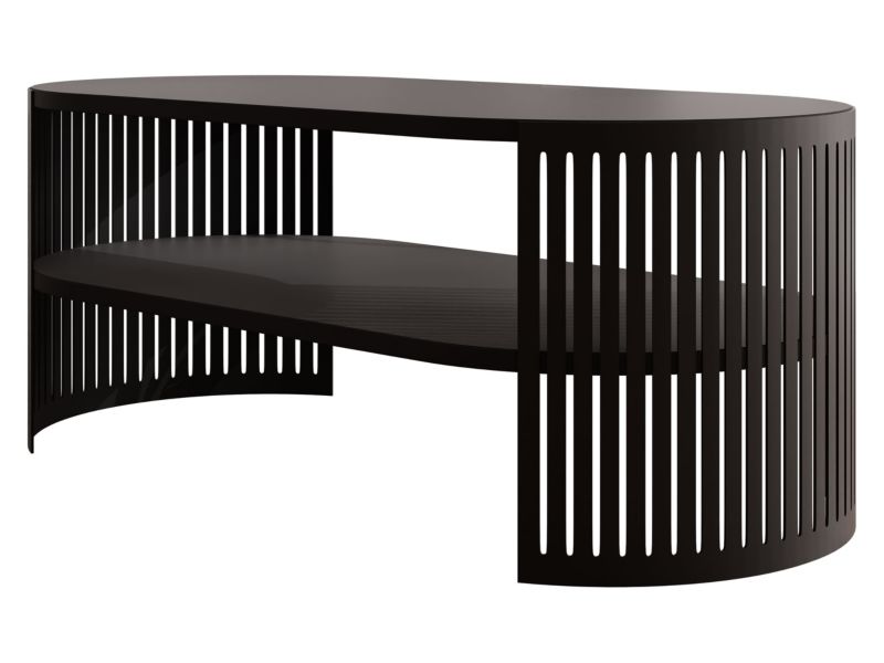 Stolik kawowy owalny MIRJAN 24 Fikoli I czarny molet 1 szt.