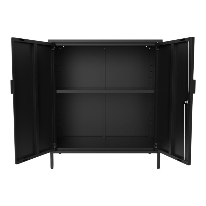 Szafa metalowa 90 x 70 x 40 cm czarna