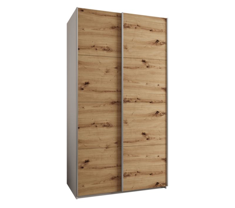 Szafa przesuwna Abiks LUX wysoka szer.140cm biały/artisan/srebrny 1szt ...